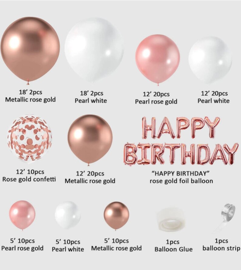 Pink and Rose Gold Balloon Arch - Etsy