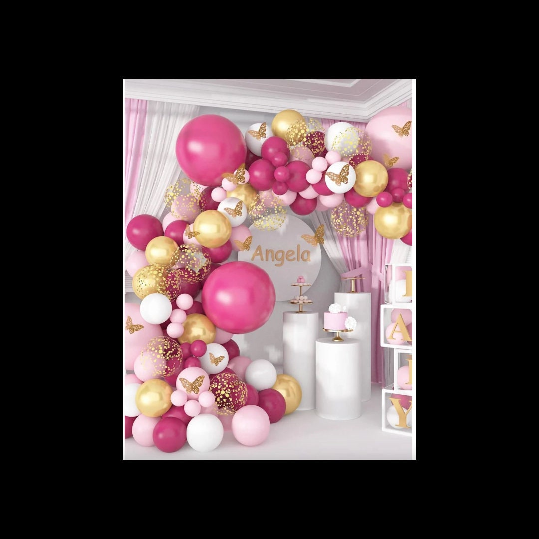 Pink Butterfly Balloon Arch - Etsy