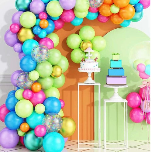 Multi-neon Colored Balloon Arch - Etsy