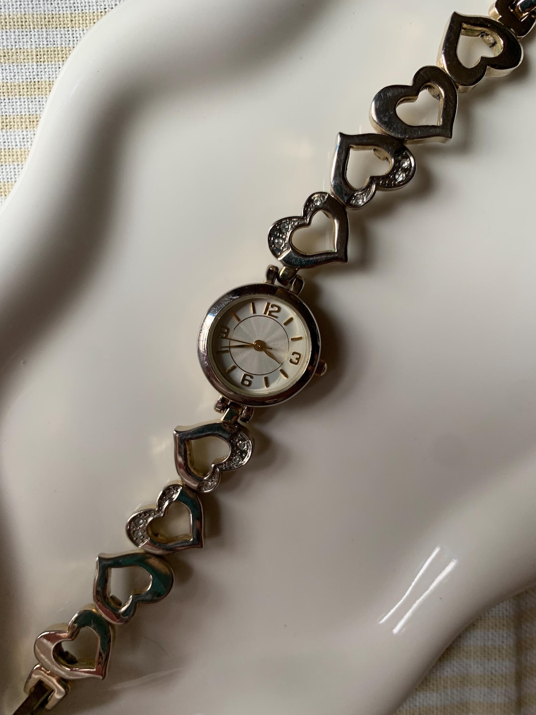Dainty Early 2000s Vintage Heart and Diamond Christian Benet Ladies ...