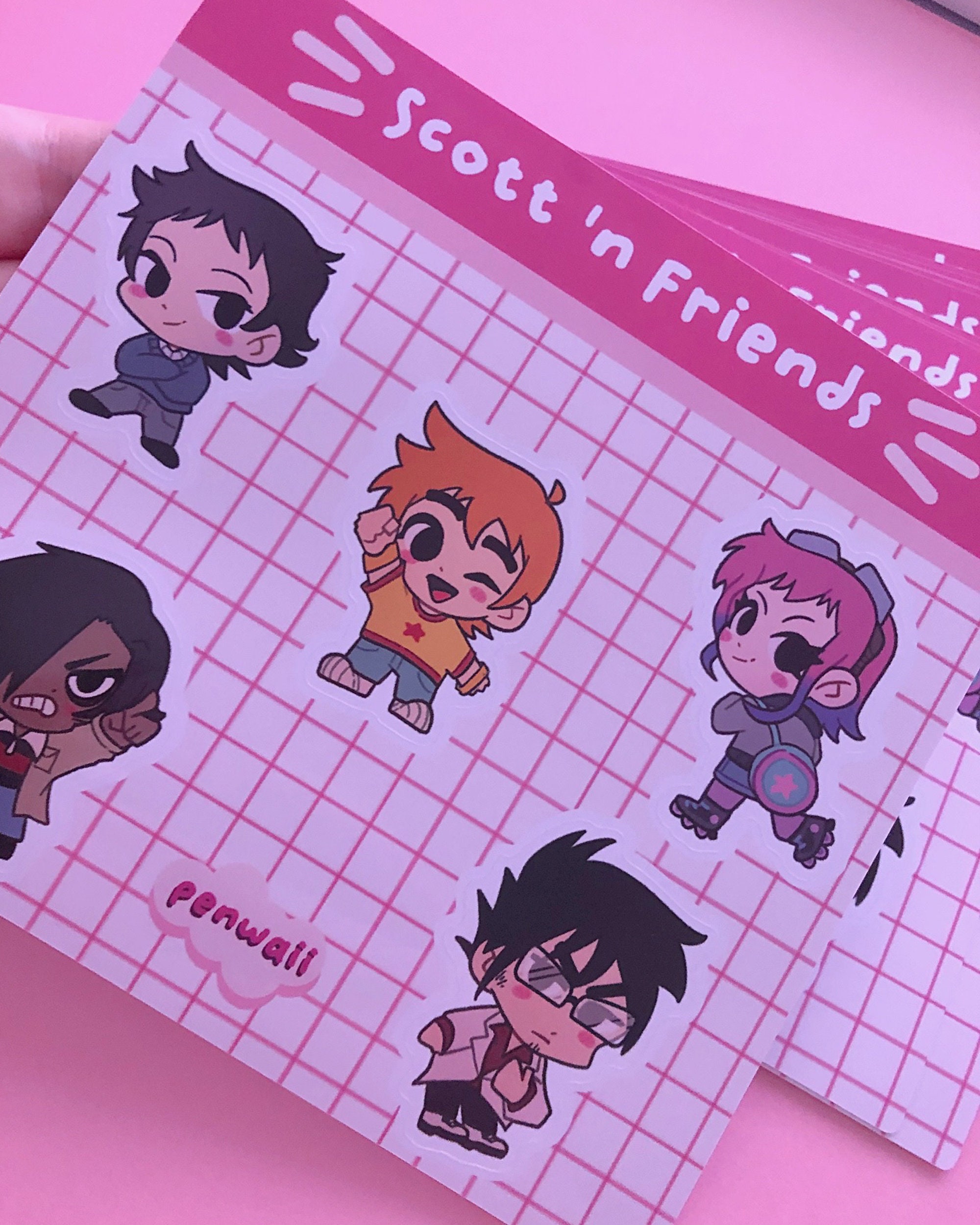 Scott Pilgrim Friends Sticker Sheet - Etsy