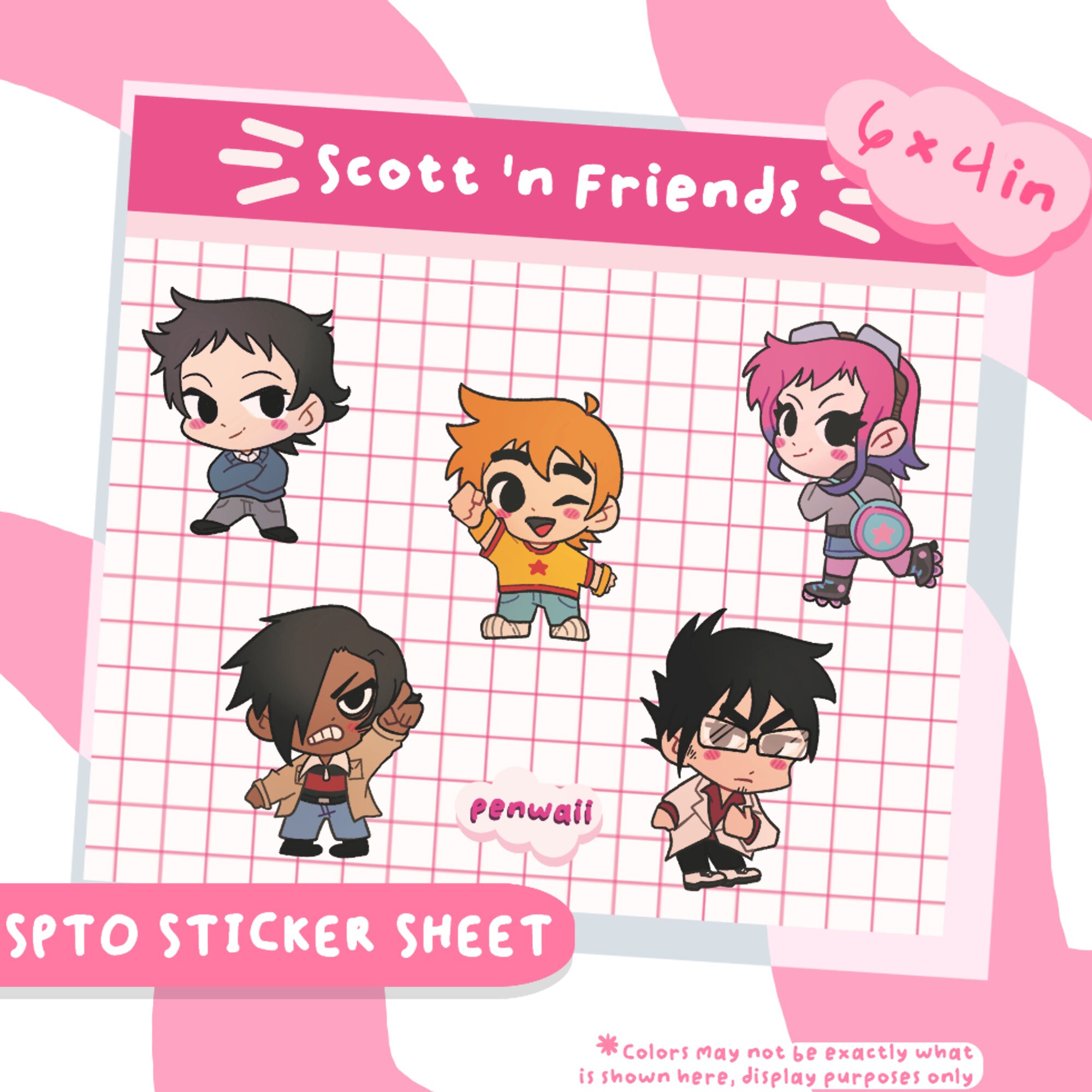Scott Pilgrim Friends Sticker Sheet - Etsy