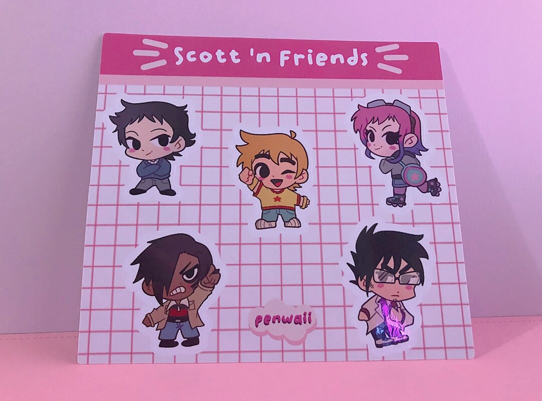 Scott Pilgrim Friends Sticker Sheet - Etsy