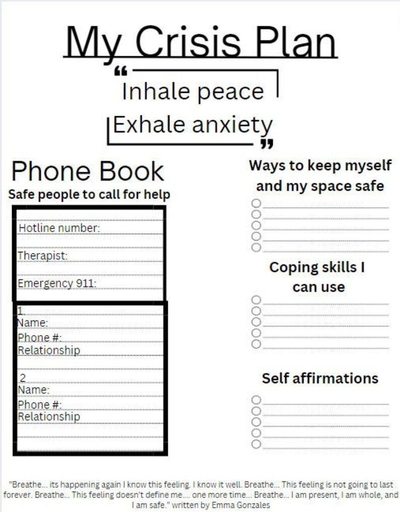 Crisis Plan - Etsy