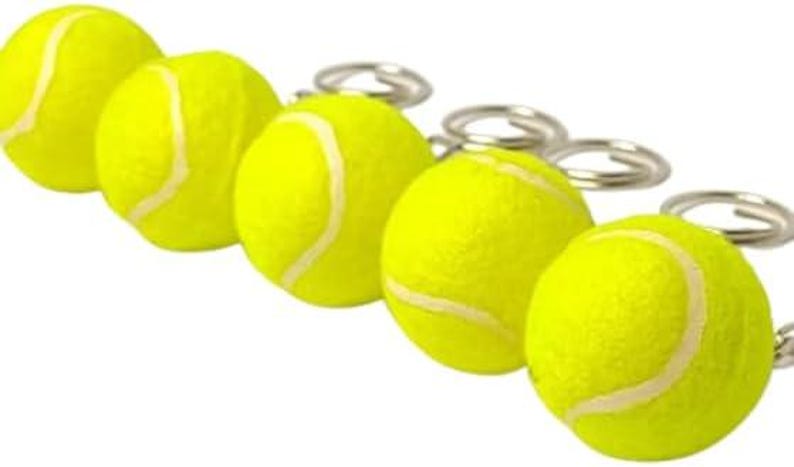 Mini Tennis Ball Metal Keychain X5 - Etsy