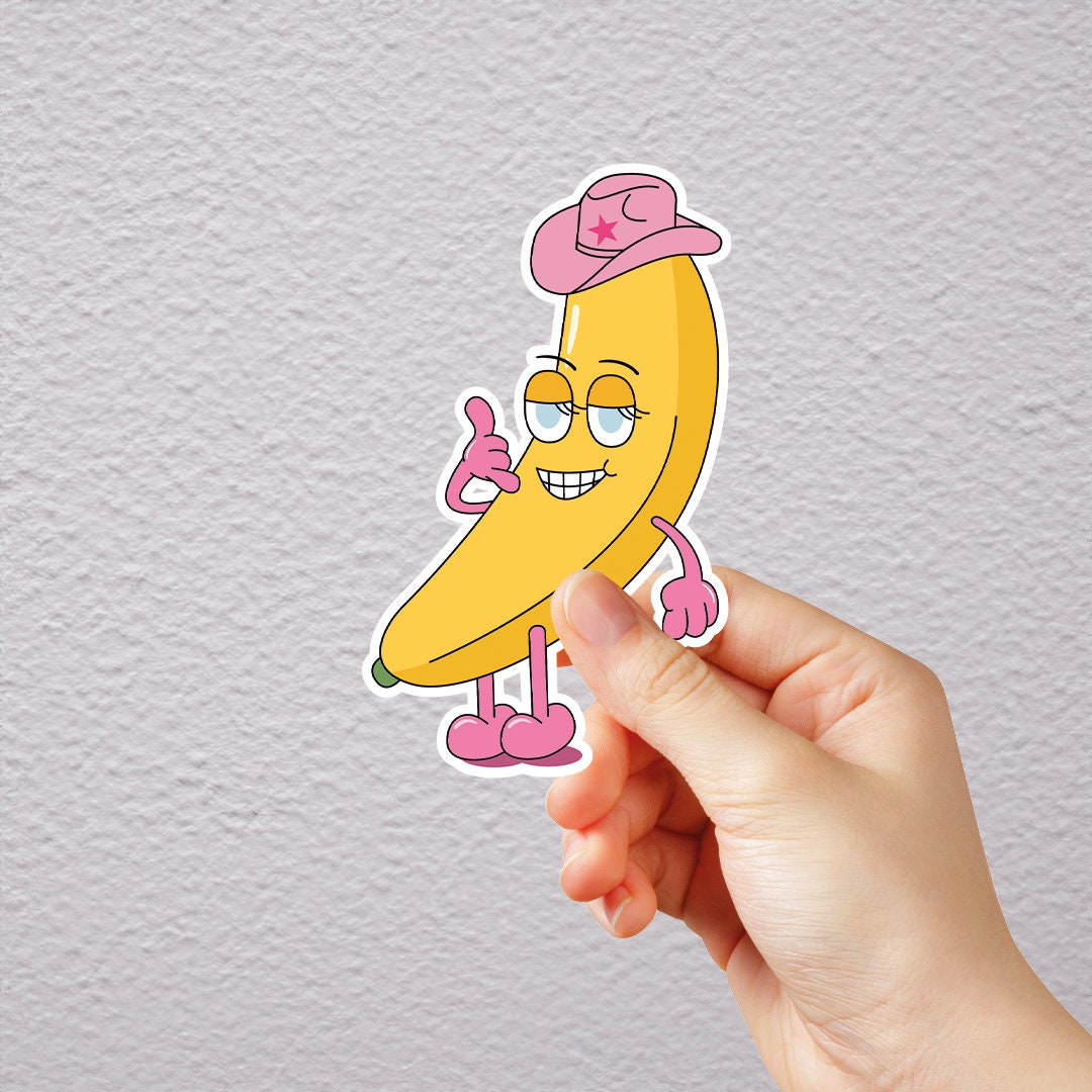 Animated Retro Banana Design / Cartoon Retro Banana Design / Banana ...