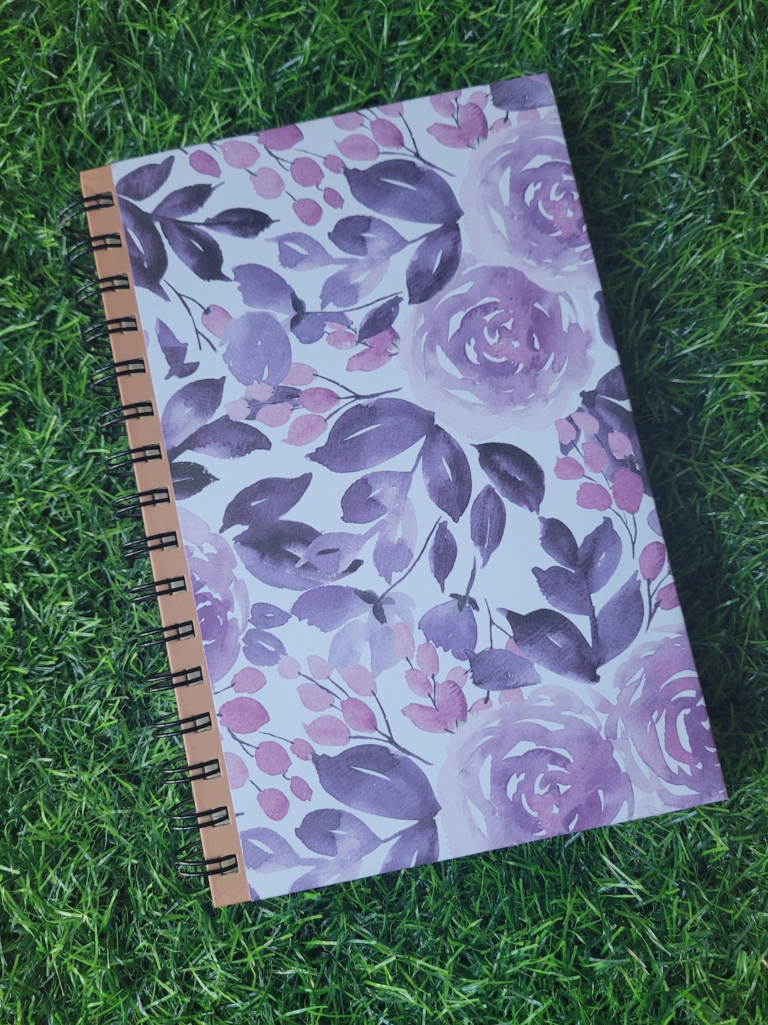 Purple Floral Notebook - Etsy