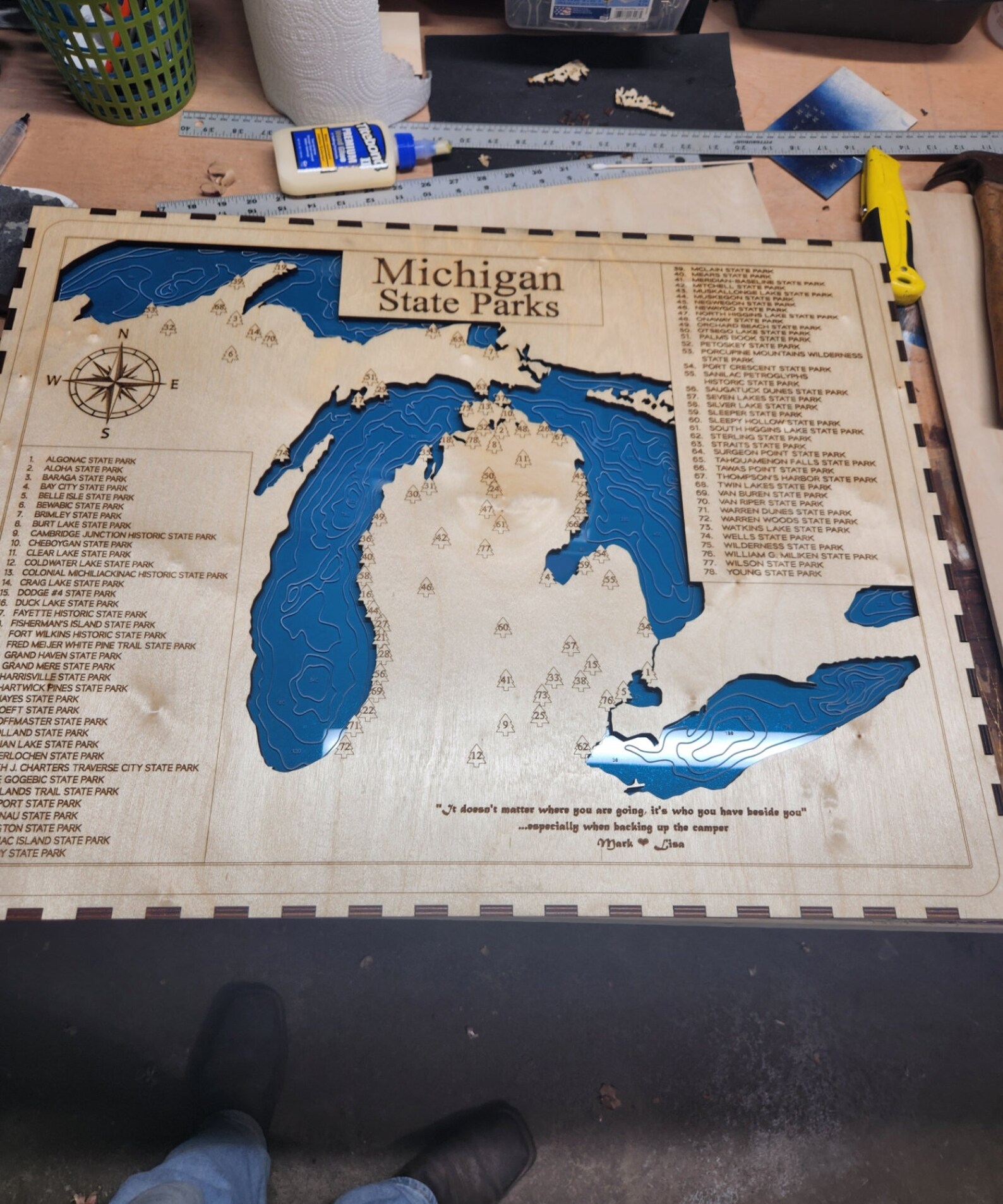 Michigan State Parks Map - Etsy