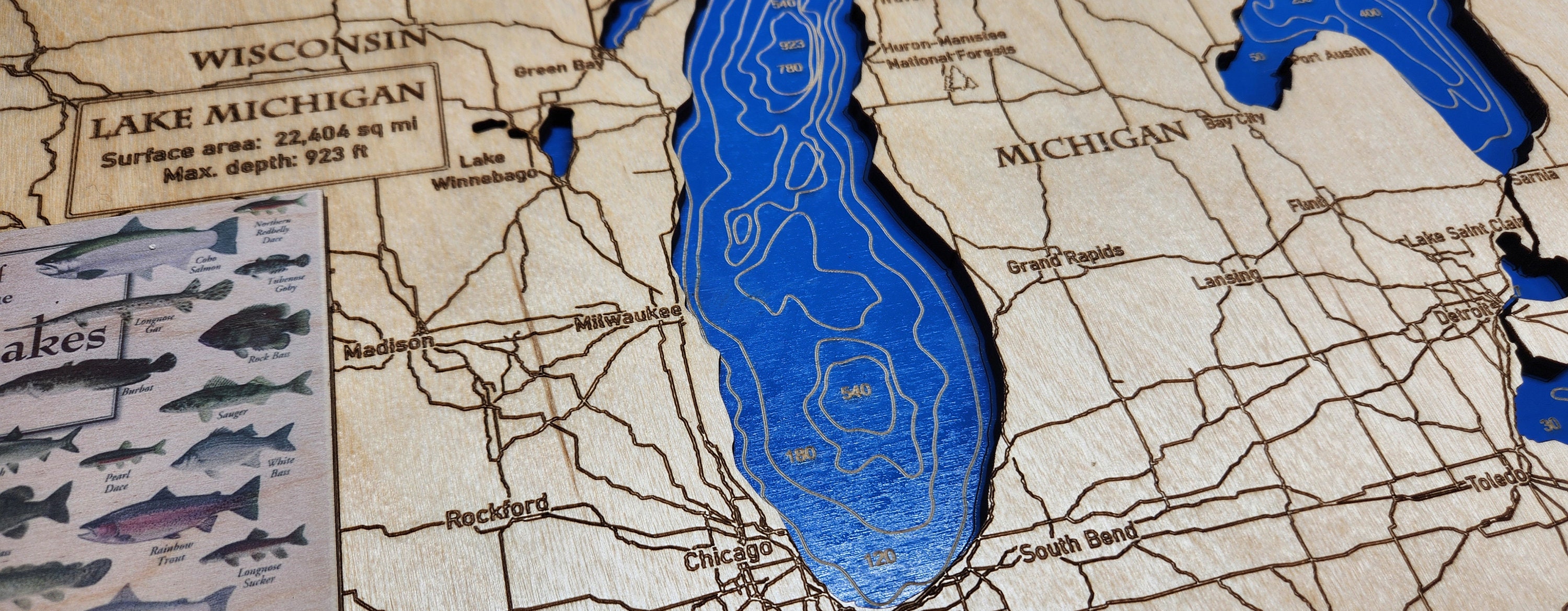 Wood Layered Great Lakes Map - Etsy