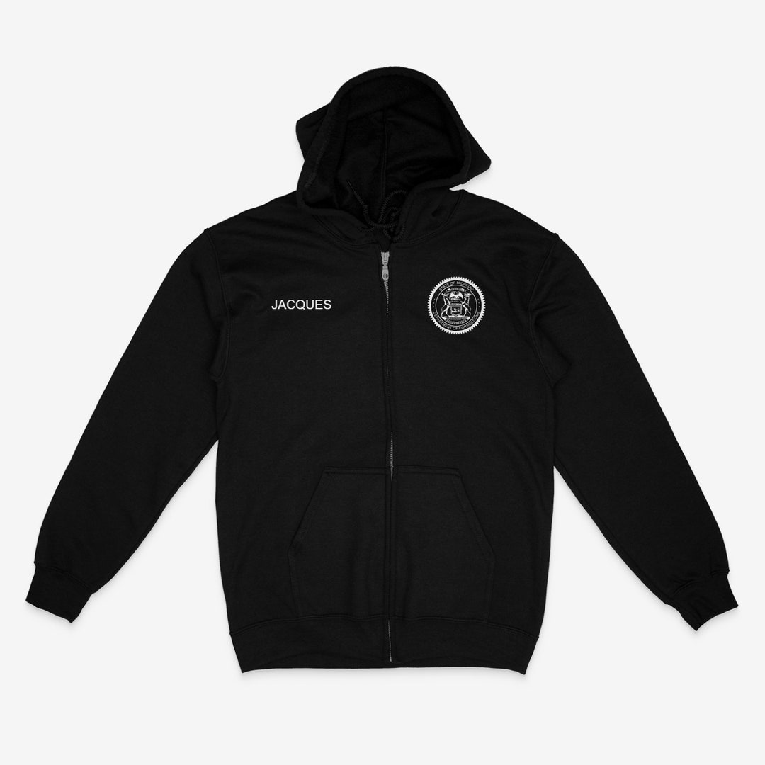 MDOC Black Zip Hoodie - Etsy