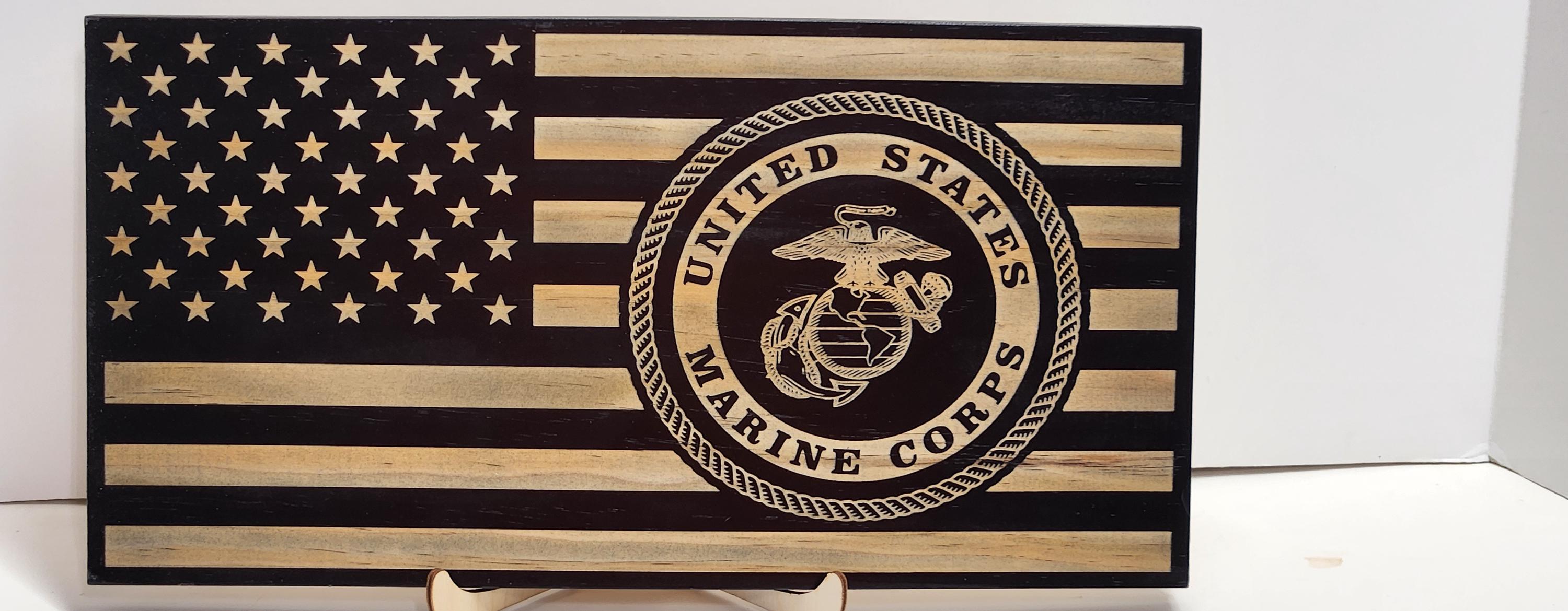 Marine Corps Wood Flags - Etsy