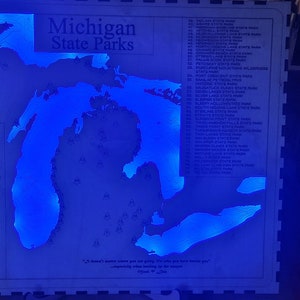 Michigan State Parks Map - Etsy