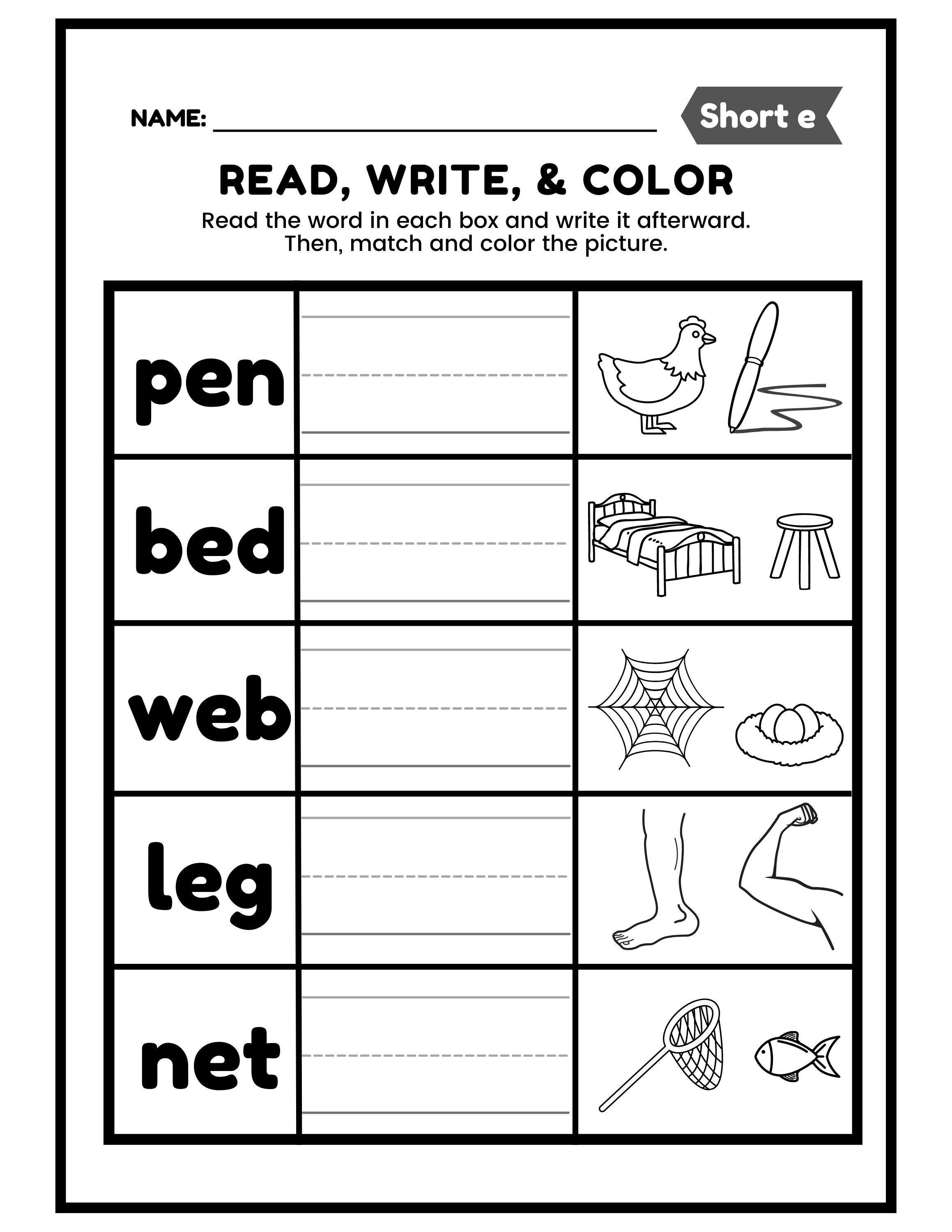 Printable Pre-k Preschool Kindergarten Worksheets - Etsy