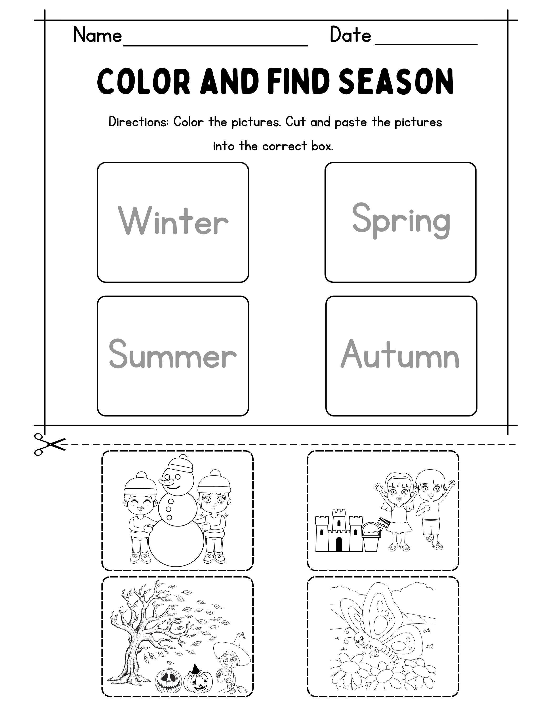 Printable Pre-k Preschool Kindergarten Worksheets - Etsy