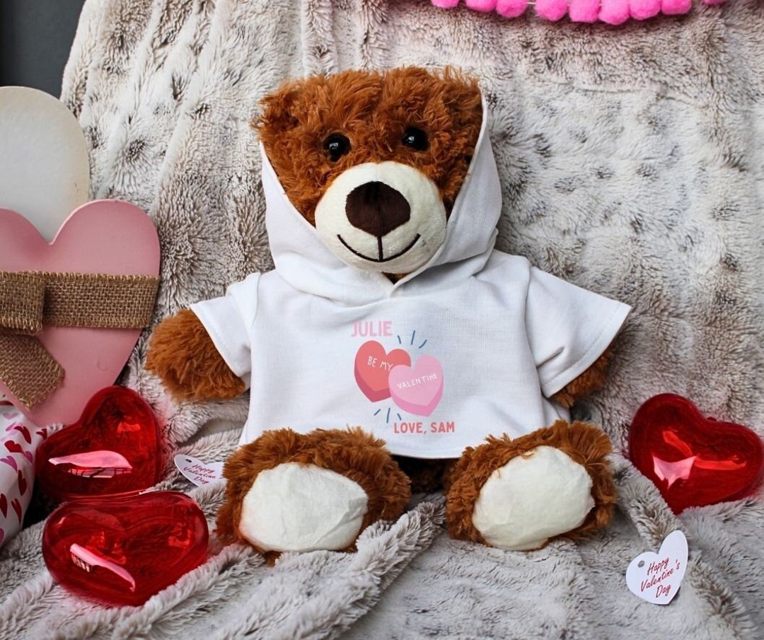 Valentine's Day Custom Teddy Bear Gift | Be My Valentine Custom Names ...