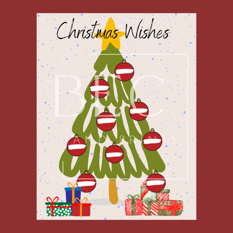 Ornament Christmas Wish List PDF Digital Download 3 Pages Included ...