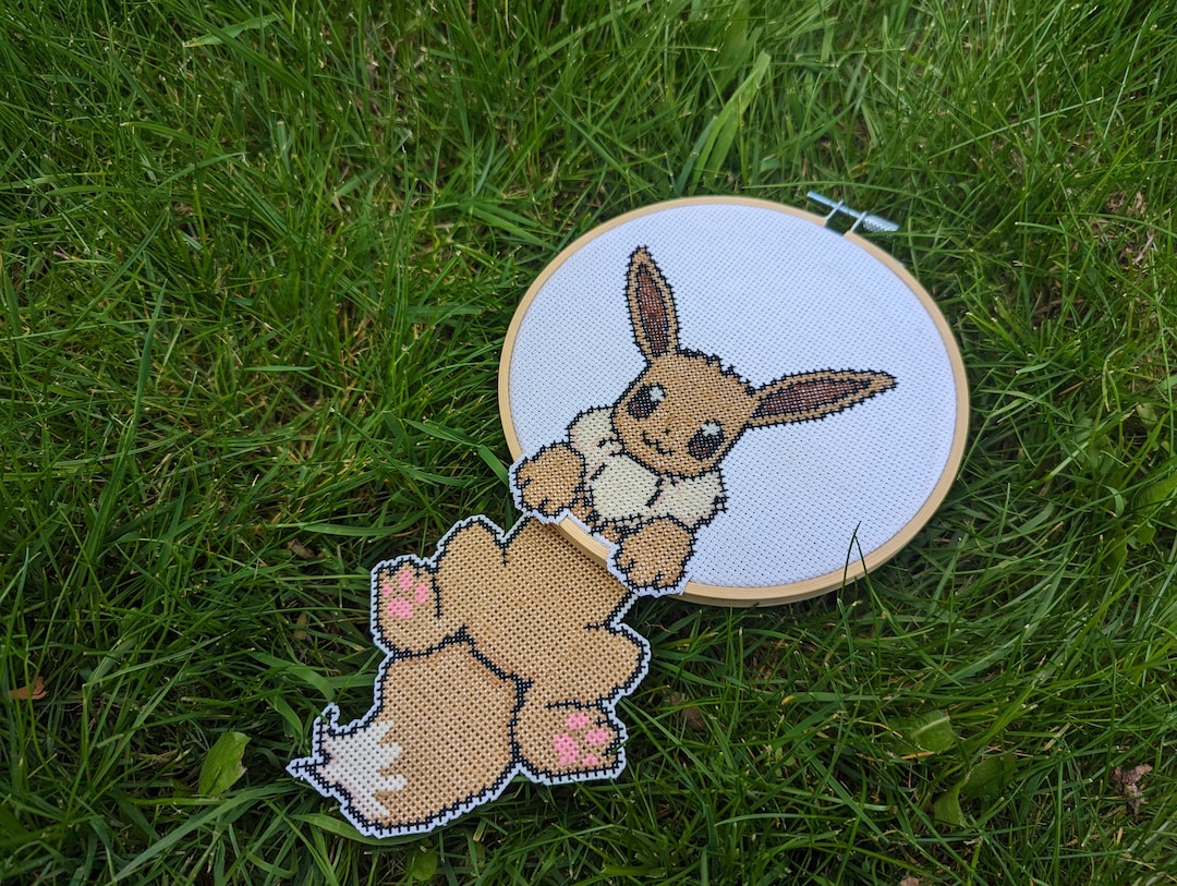 Hanging Eevee Cross-stitch Pattern - Etsy