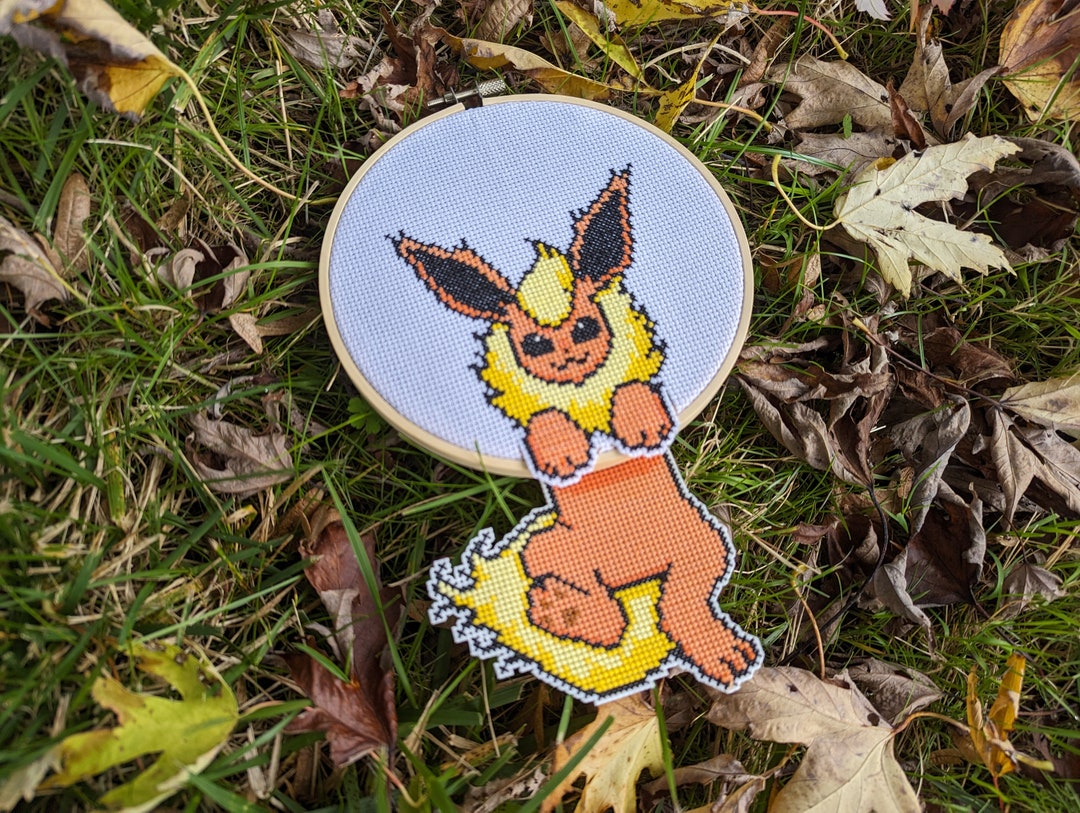 Hanging Flareon Cross-stitch Pattern - Etsy