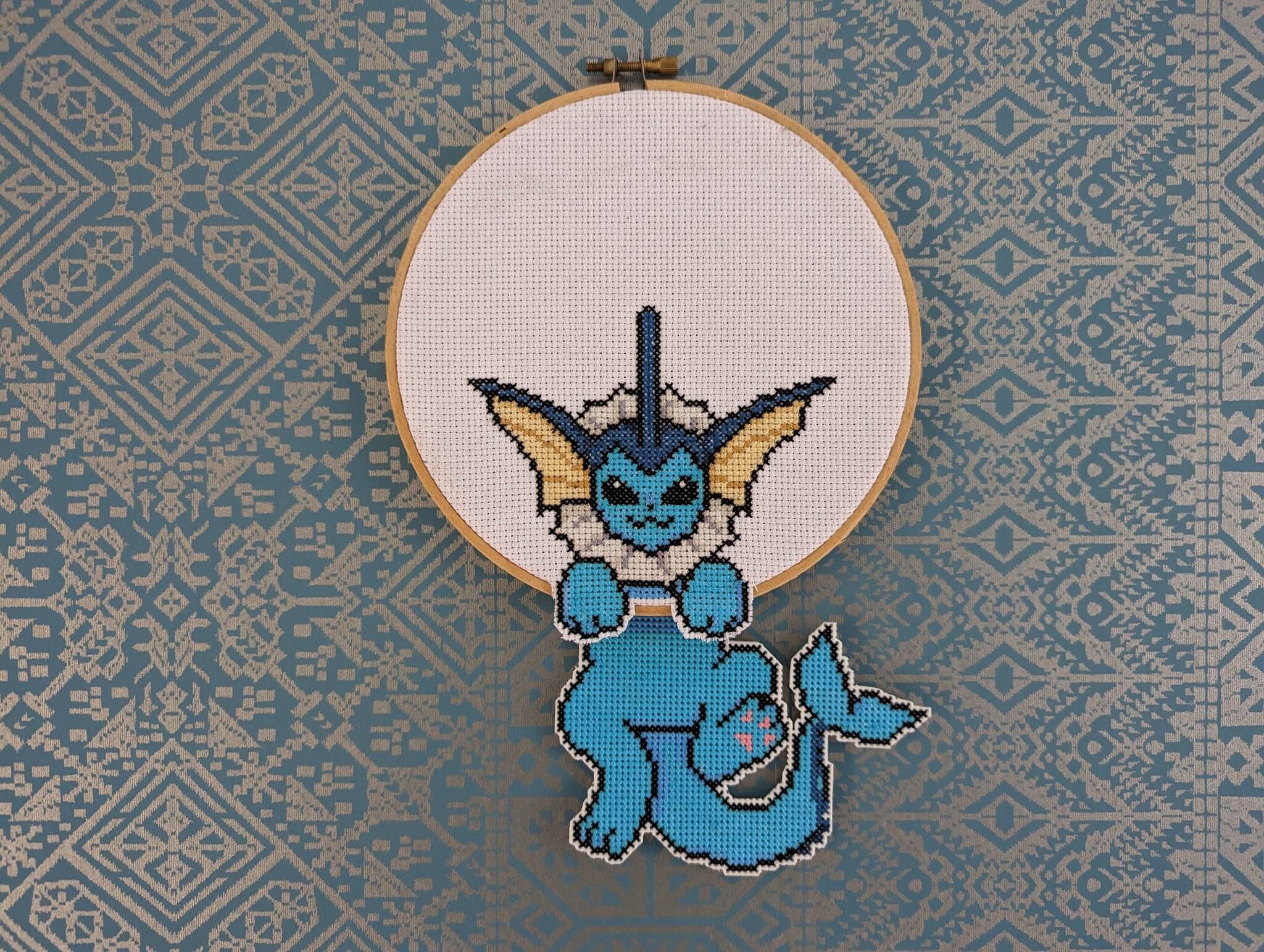 Hanging Vaporeon Cross-stitch Pattern (Download Now) - Etsy