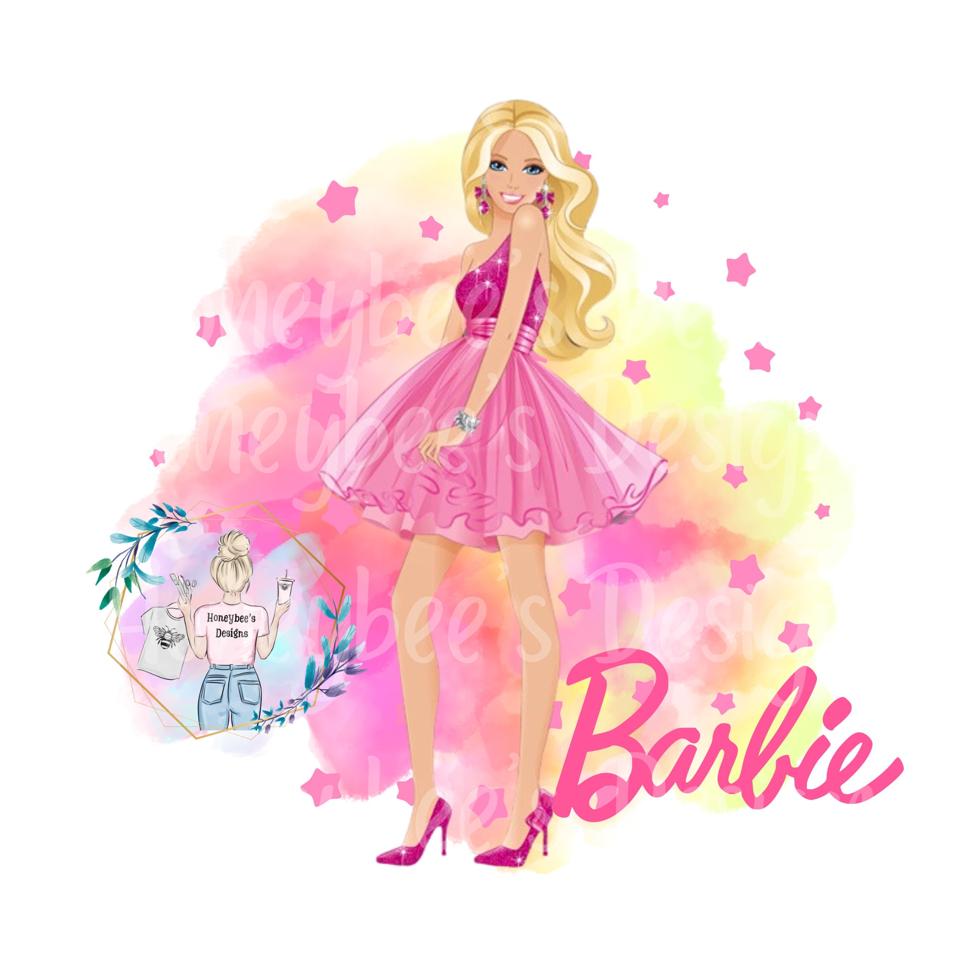 Pink Dollstarspink Dresslogopngshirt Printseamless - Etsy