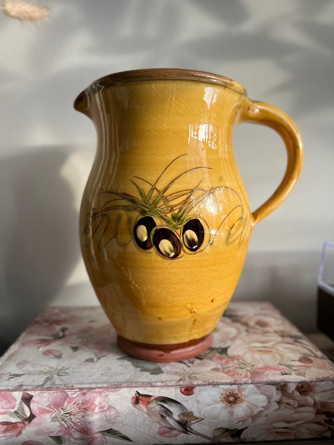 T Comme Terre Provence France French Handmade Pottery Olive Pitcher ...