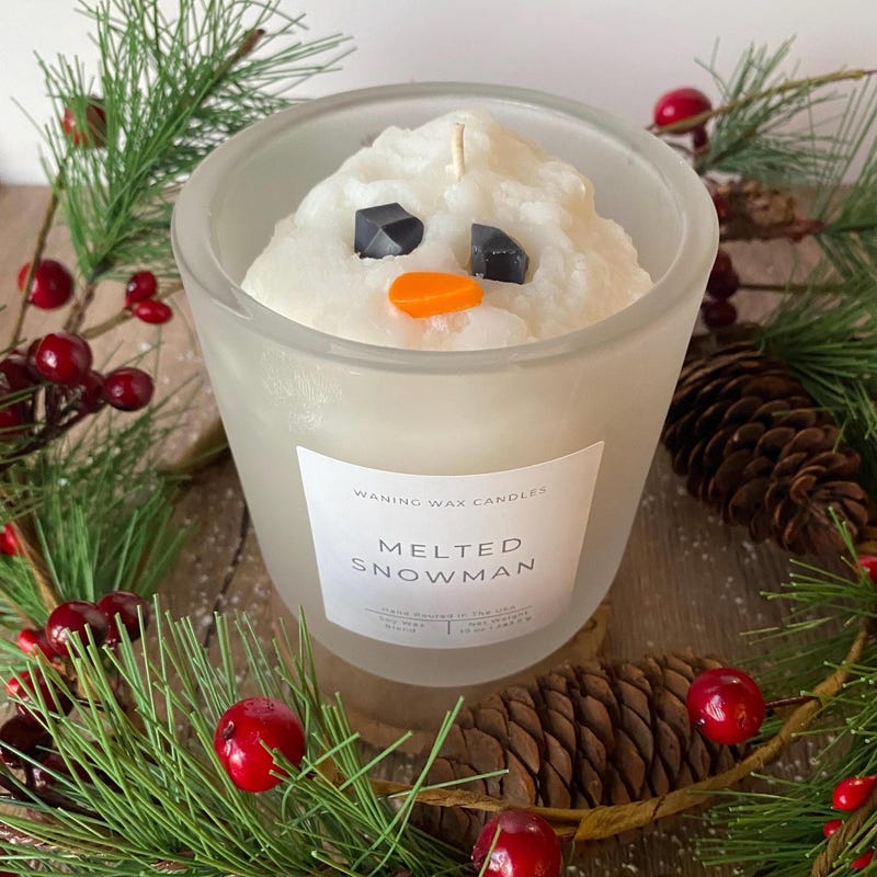 Snowman Candle - Etsy