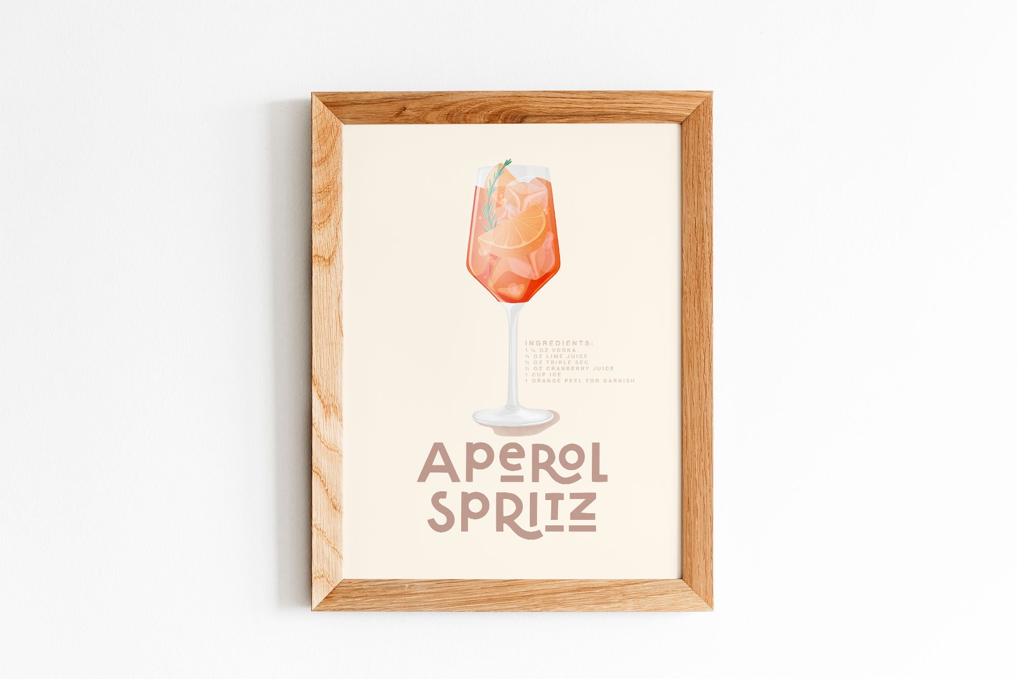 Aperol Spritz / Ilustración / / Arte mural / Póster / Bar / Cocina ...