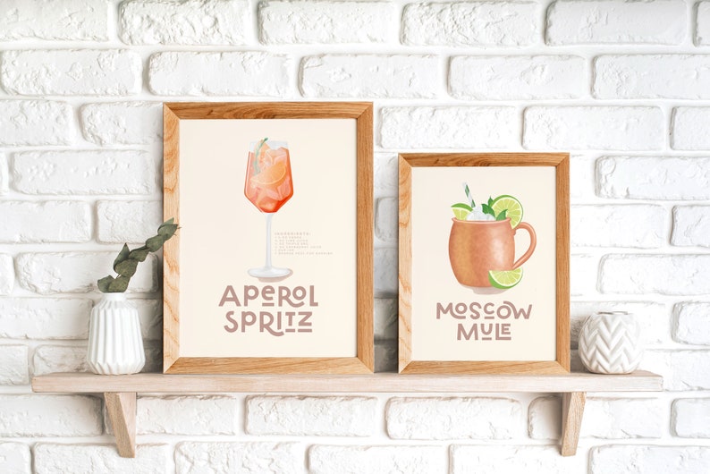 Aperol Spritz / Ilustración / / Arte mural / Póster / Bar / - Etsy México