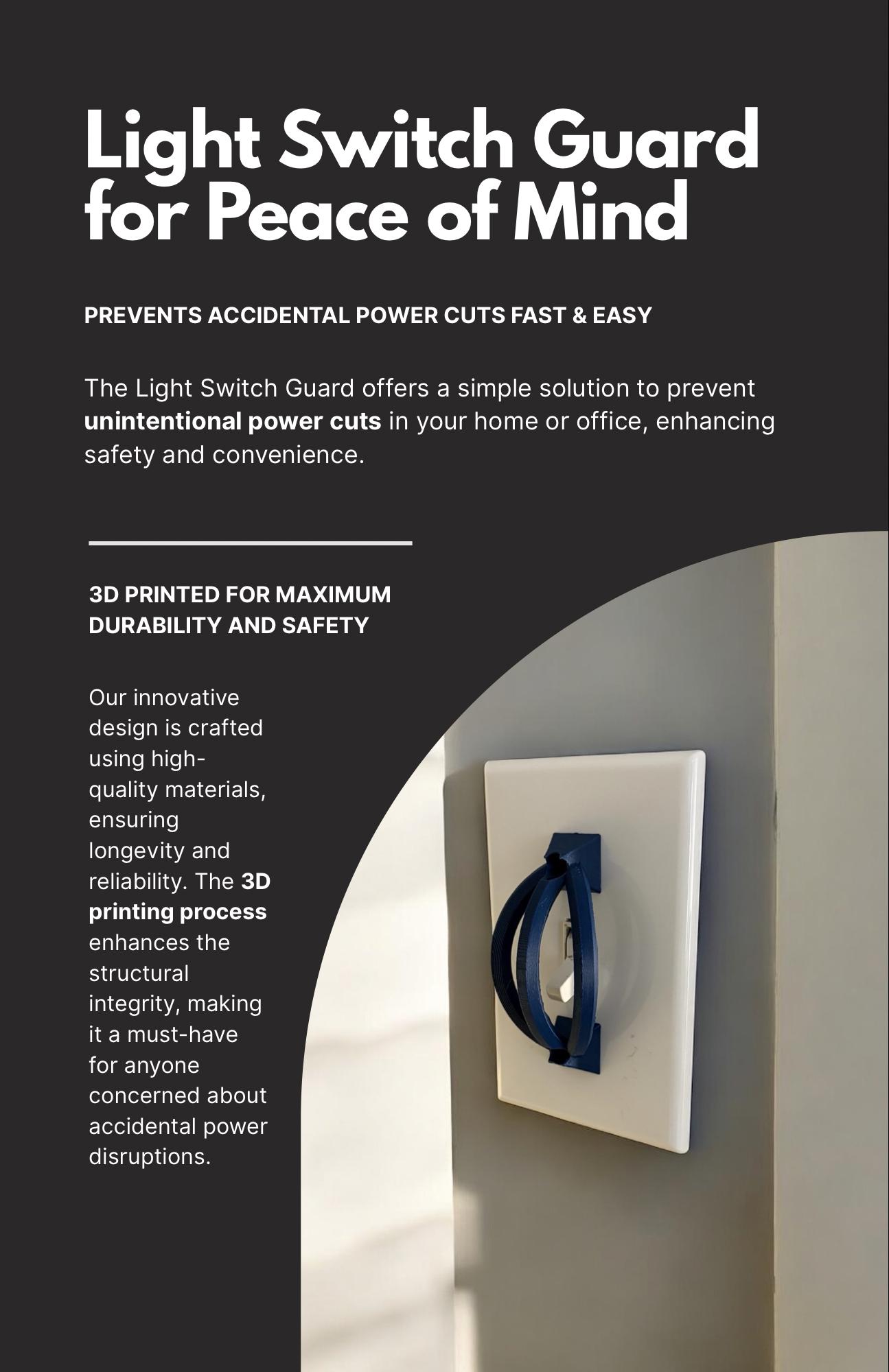 3D Printed Light Switch Guard – Prevent Accidental Power Cuts – Home ...