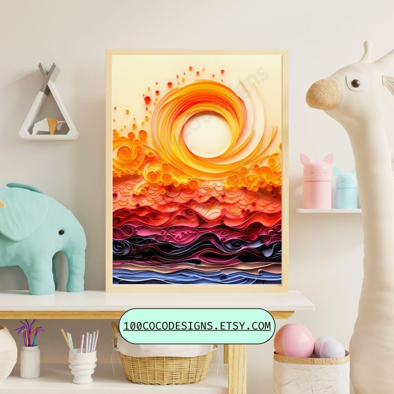 Paper Quilled Sun Digital Download, Sunrise, Sunset, Quilling Art ...