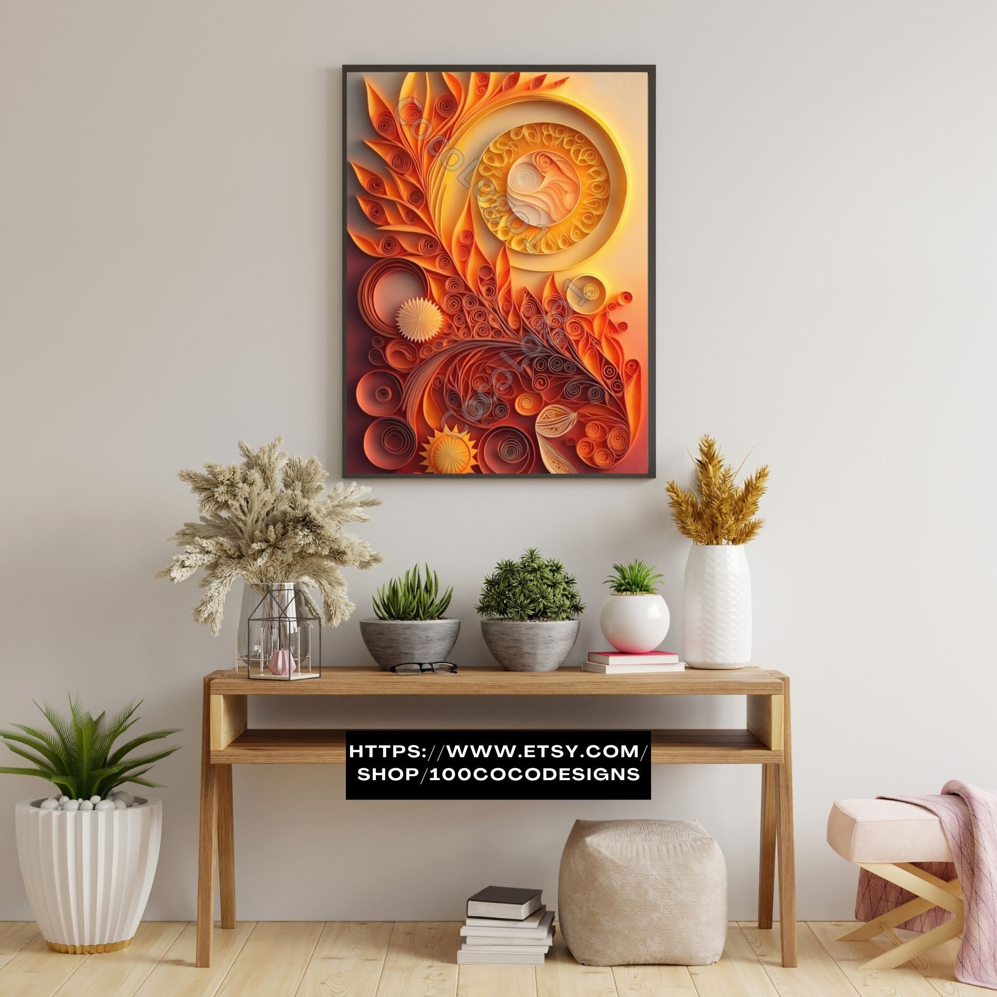 Paper Quilled Sun, Sunset, Sunrise, Fall Comfort Colors, Cheap Digital ...