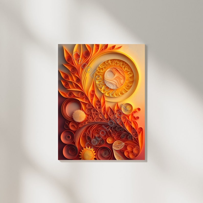 Paper Quilled Sun, Sunset, Sunrise, Fall Comfort Colors, Cheap Digital ...