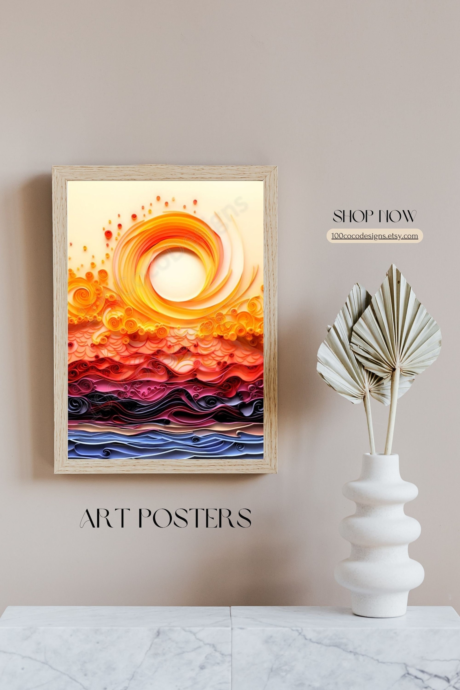 Paper Quilled Sun Digital Download, Sunrise, Sunset, Quilling Art ...