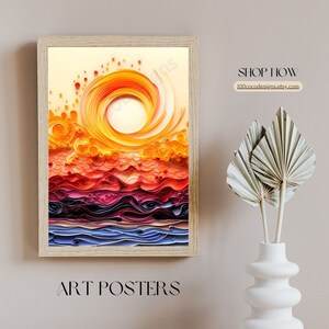 Paper Quilled Sun Digital Download, Sunrise, Sunset, Quilling Art ...