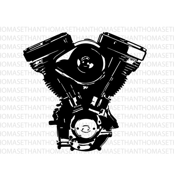 Shovelhead Engine Svg - Etsy