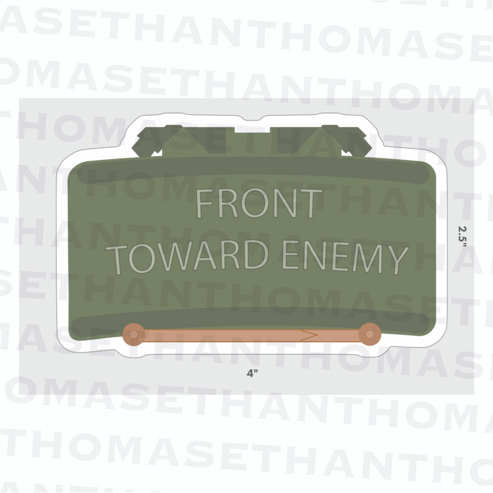 U.S. Army Claymore Mine Sticker Front Towards Enemy Die Cut - Etsy