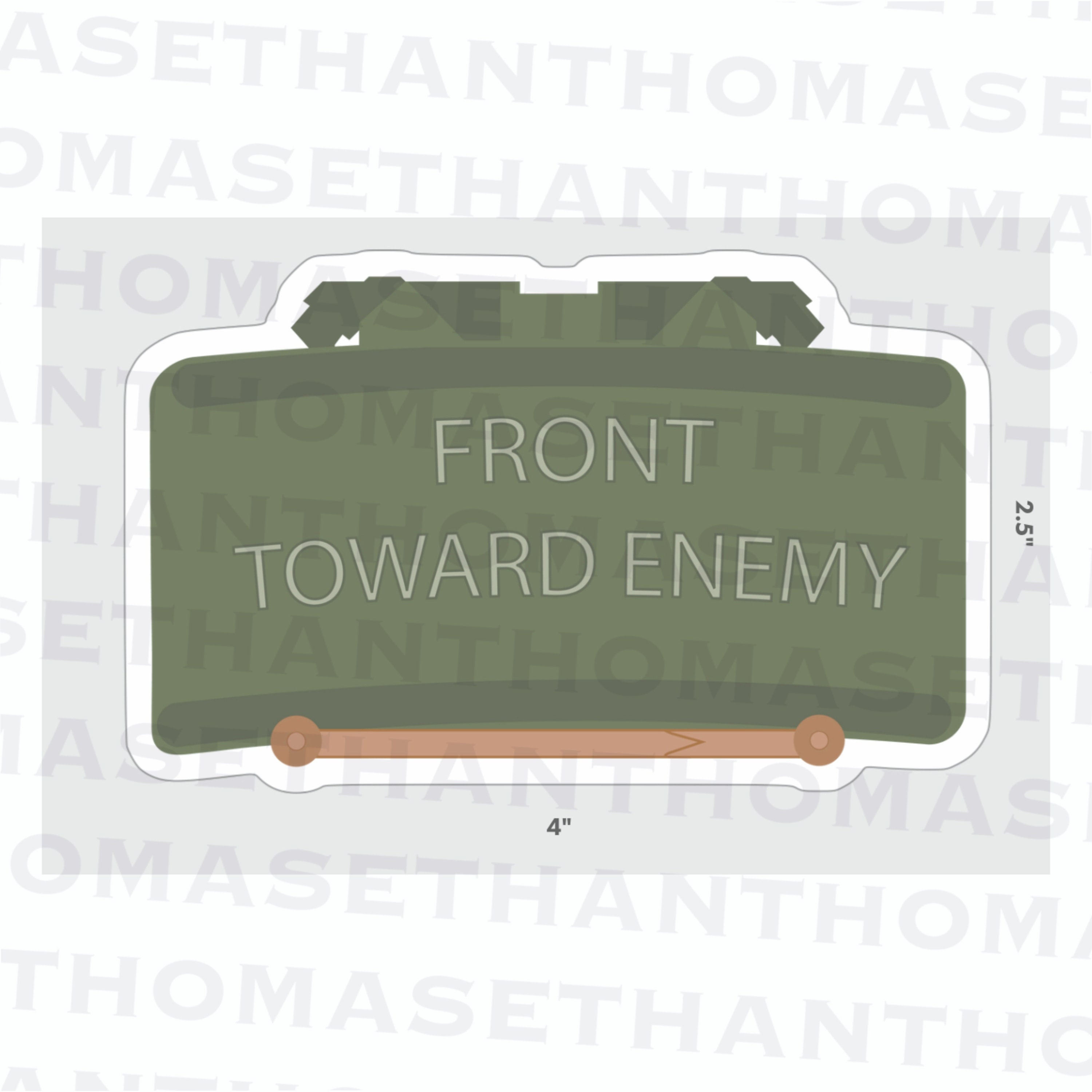U.S. Army Claymore Mine Sticker Front Towards Enemy Die Cut - Etsy