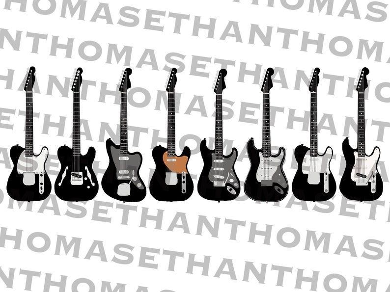 Fender Solid Body Guitar Collection - Etsy