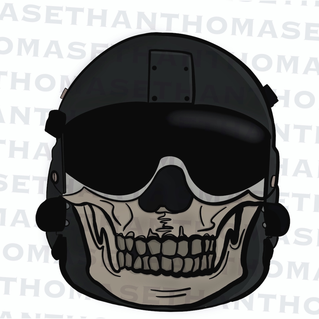 Black US Army Helicopter Helmet HGU-56P With Skull Design - Digital ...