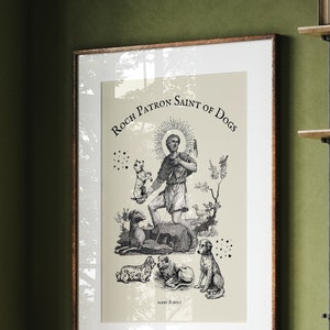 Patron Saint of Dogs Roch Wall Art Digital Download, Protect My Dog ...