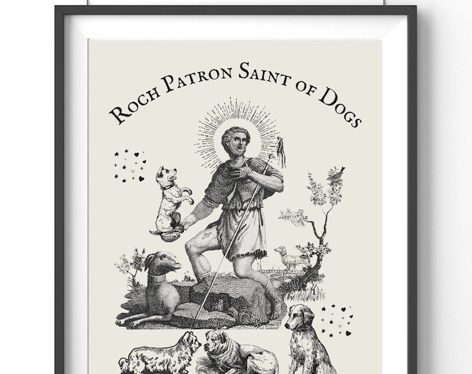 Patron Saint of Dogs Saint Roch Wall Art Digital Download St. Rocco ...
