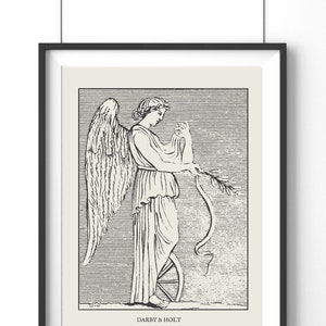 Archangel Wall Art Digital Download, Lumiel Angel Printable, Vintage ...