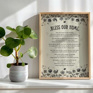 Bless Our Home, New Home Gift, House Blessing Poem, Housewarming Decor ...