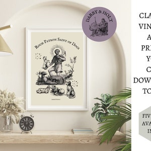 Patron Saint of Dogs Roch Wall Art Digital Download, Protect My Dog ...