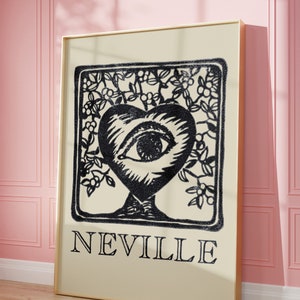 Neville Goddard Poster, Neville Symbol Heart, Law of Attraction Print ...