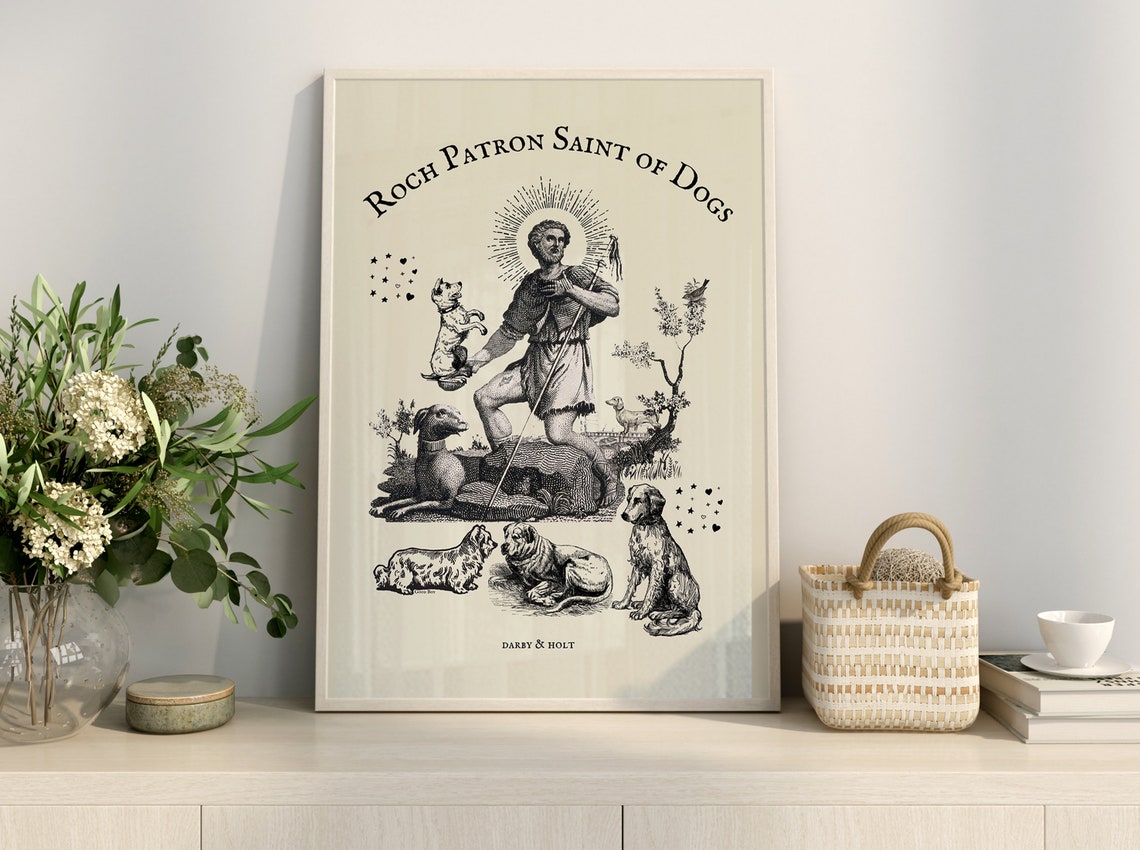Patron Saint of Dogs Roch Wall Art Digital Download, Protect My Dog ...