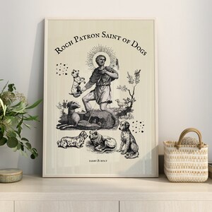 Patron Saint of Dogs Roch Wall Art Digital Download, Protect My Dog ...