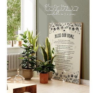 Bless Our Home, New Home Gift, House Blessing Poem, Housewarming Decor ...
