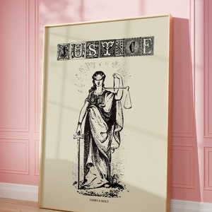 Lawyer Printable Wall Art Justice Scales Digital Download Vintage ...