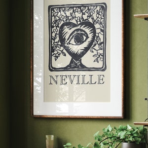 Neville Goddard Poster, Neville Symbol Heart, Law of Attraction Print ...